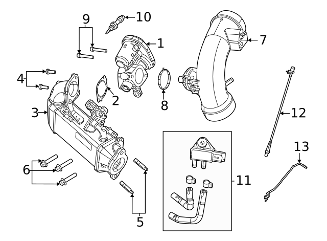 68490061AA - Egr Pressure Sensing Tube | Mopar Parts Canada