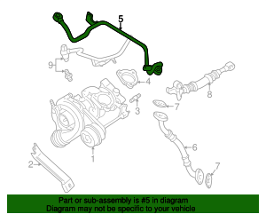 06A-145-735-AA - Turbocharger Oil Line 2000-2006 Audi TT | Audi OEM Parts