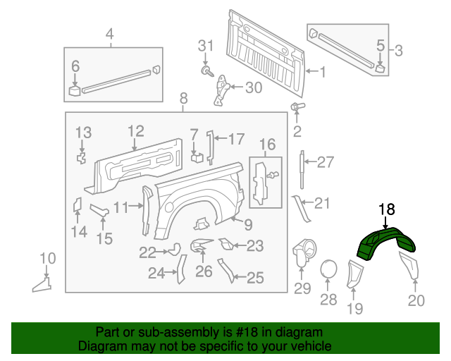 Toyota Wheelhouse Liner 65638-0C020 | Auto Parts