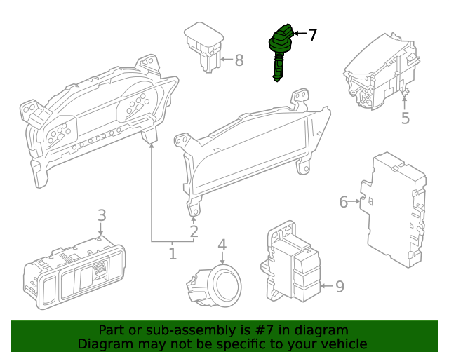 2021-2023 Ford Cabin Air Temperature Sensor L1MZ-19E906-A ...