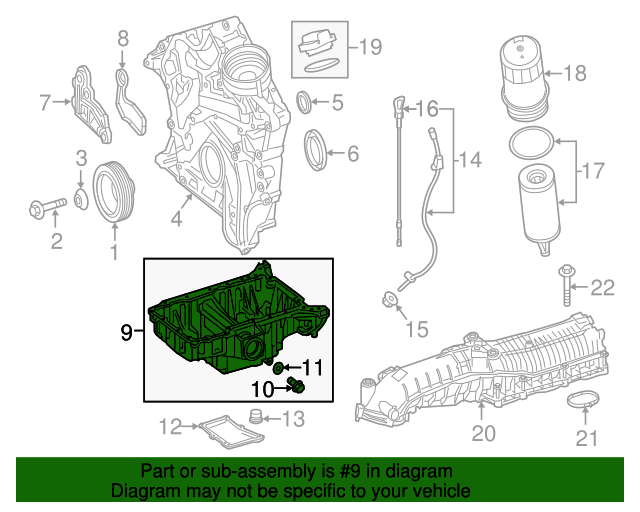 276-010-84-14 - Engine Oil Pan 2015-2023 Mercedes-Benz | AutoNation Parts