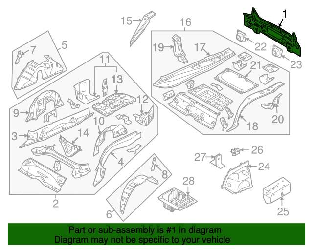 Genuine BMW 41-00-7-179-526 | Rear Body Panel | FREE Shipping on Most ...