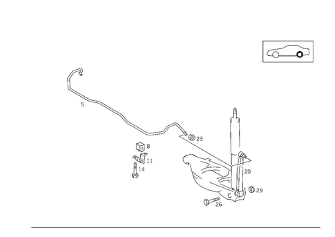 Rear Torsion Bar-Standard Spring Suspension for 1992 Mercedes-Benz 300 ...