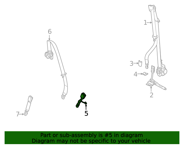 2019-2023 GM Outer Buckle 85104164 | GMPartsDirect.com