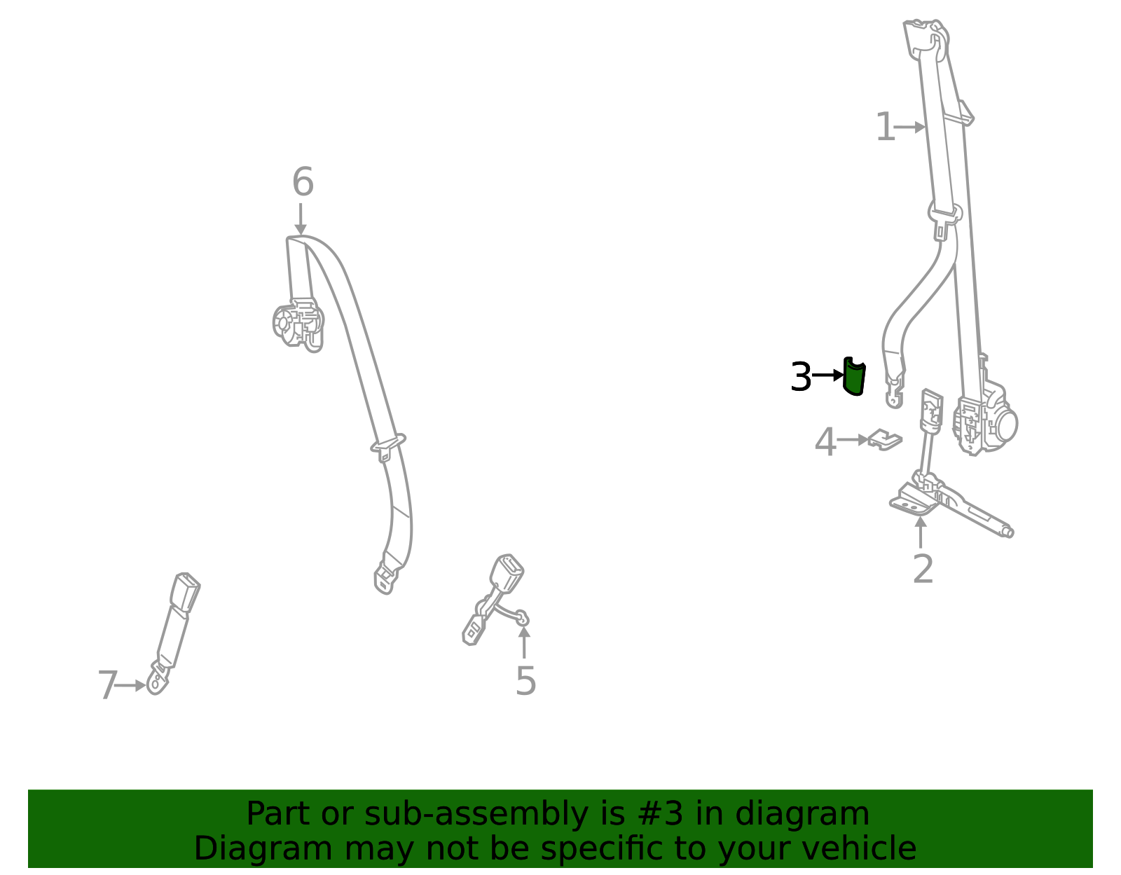 2014-2025 GM Jet Black Front Seat Belt Anchor Plate Tensioner Cover ...