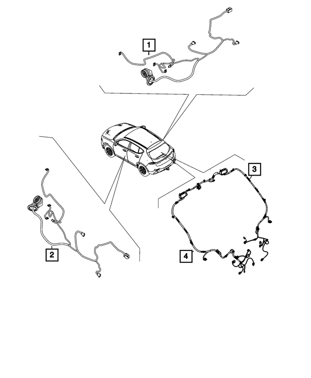 2023-2024 Dodge Hornet Tailgate Wiring 68629513AA | Mopar eStore