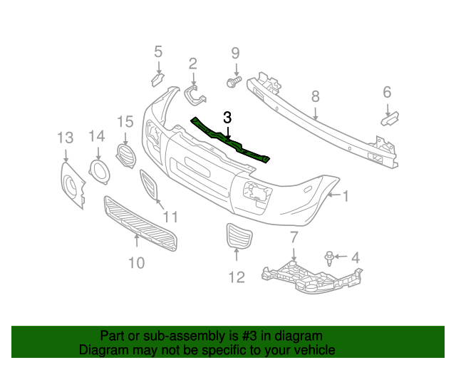 2005-2009 Hyundai Tucson Bumper Cover Center Bracket 86551-2E000 | OEM ...