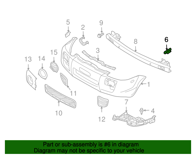 2005-2009 Hyundai Tucson Bumper Cover Retainer 86625-3A000 | OEM Parts ...