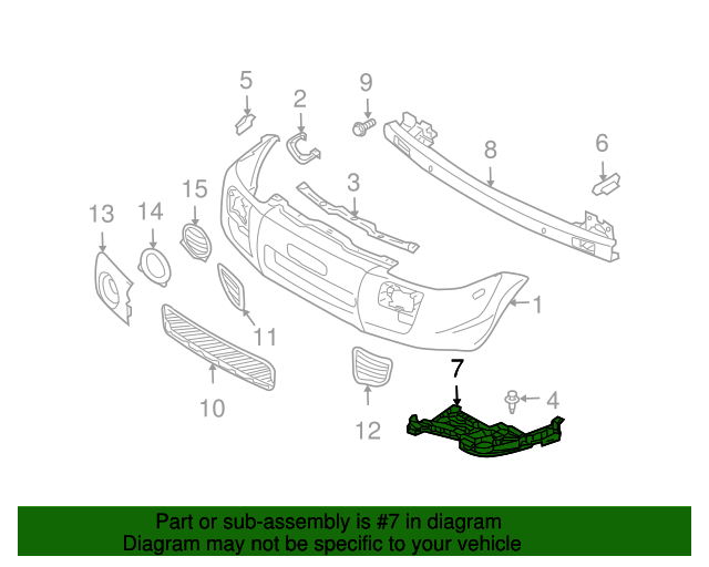 2005-2009 Hyundai Tucson Bumper Cover Support Rail 86593-2E000 ...