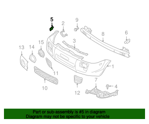 2005-2009 Hyundai Tucson Bumper Cover Clip 86517-2E000 | OEM Parts Online