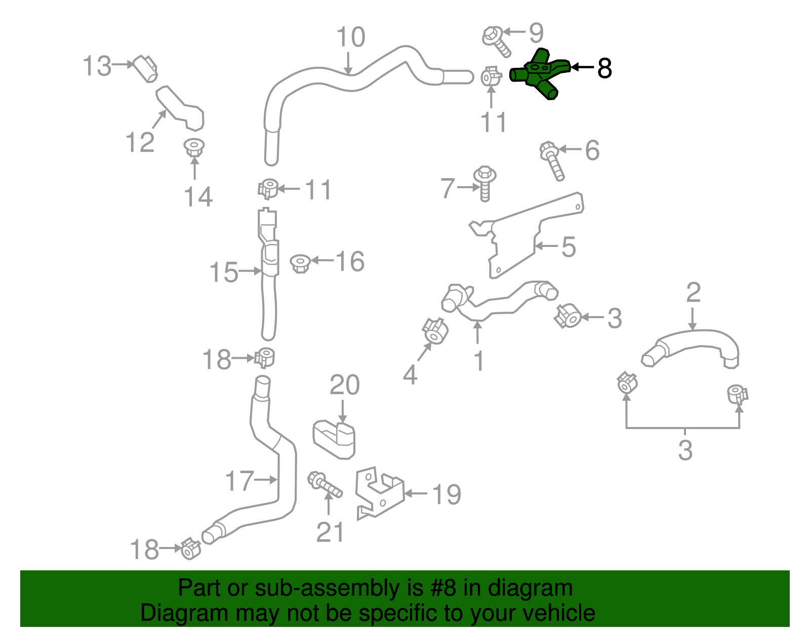 21511-5CA5A - Turbocharger Intercooler Hose Adapter 2016-2020 Infiniti ...