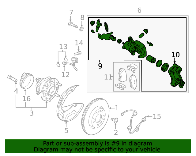 58310-G2A70 - Disc Brake Caliper 2020-2022 Hyundai Ioniq ...