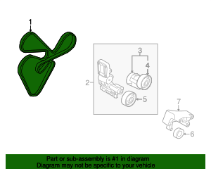 2011-2016 Hyundai Serpentine Belt 25212-2G760 | OEM Parts Online