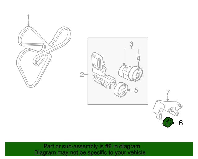 Genuine Idler Pulley for 2010 Hyundai Tucson | Part# 25288-25000 ...