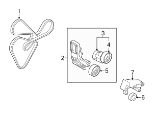 Genuine Belt Tensioner for 2010-2016 Hyundai | Part# 25280-2G115 ...