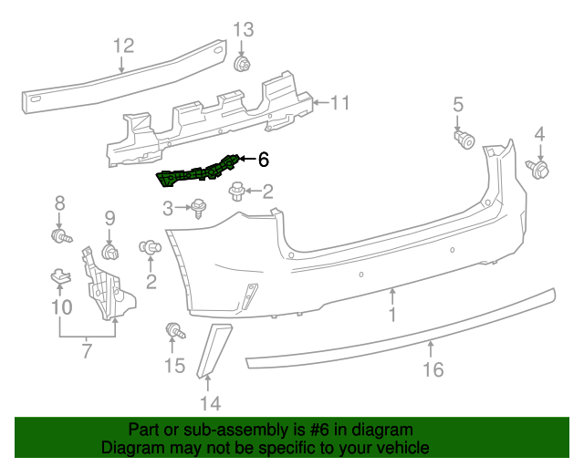 2016-2022 Lexus Side Retainer 52576-0E050 | OEM Parts Online