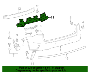 2016-2019 Lexus Bumper Impact Absorber 52615-0E100 | AutoNationParts.com
