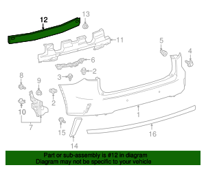 52171-0E120 - Bumper Impact Bar 2016-2022 Lexus | AutoNationParts.com