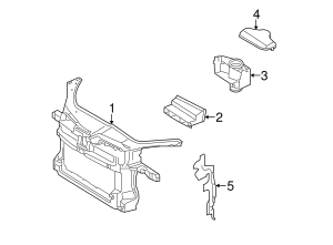 2006-2009 Volkswagen Radiator Support 1K0-805-588-S | Volkswagen Parts ...