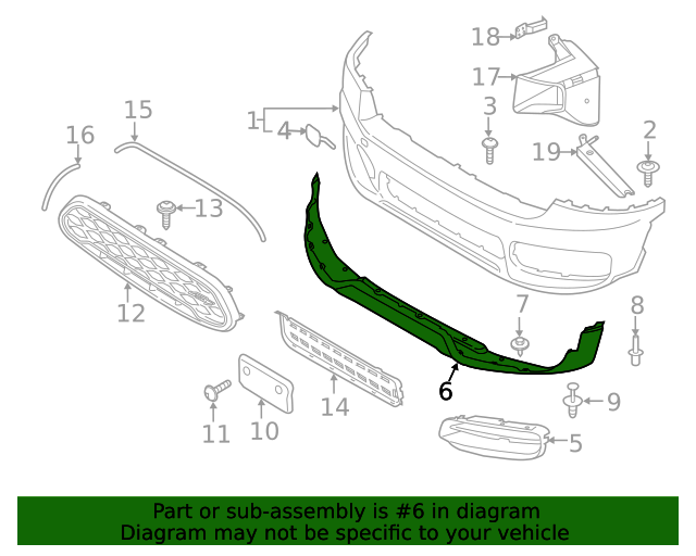 51-11-7-390-543 - Valance Panel 2017-2023 Mini Cooper Countryman ...