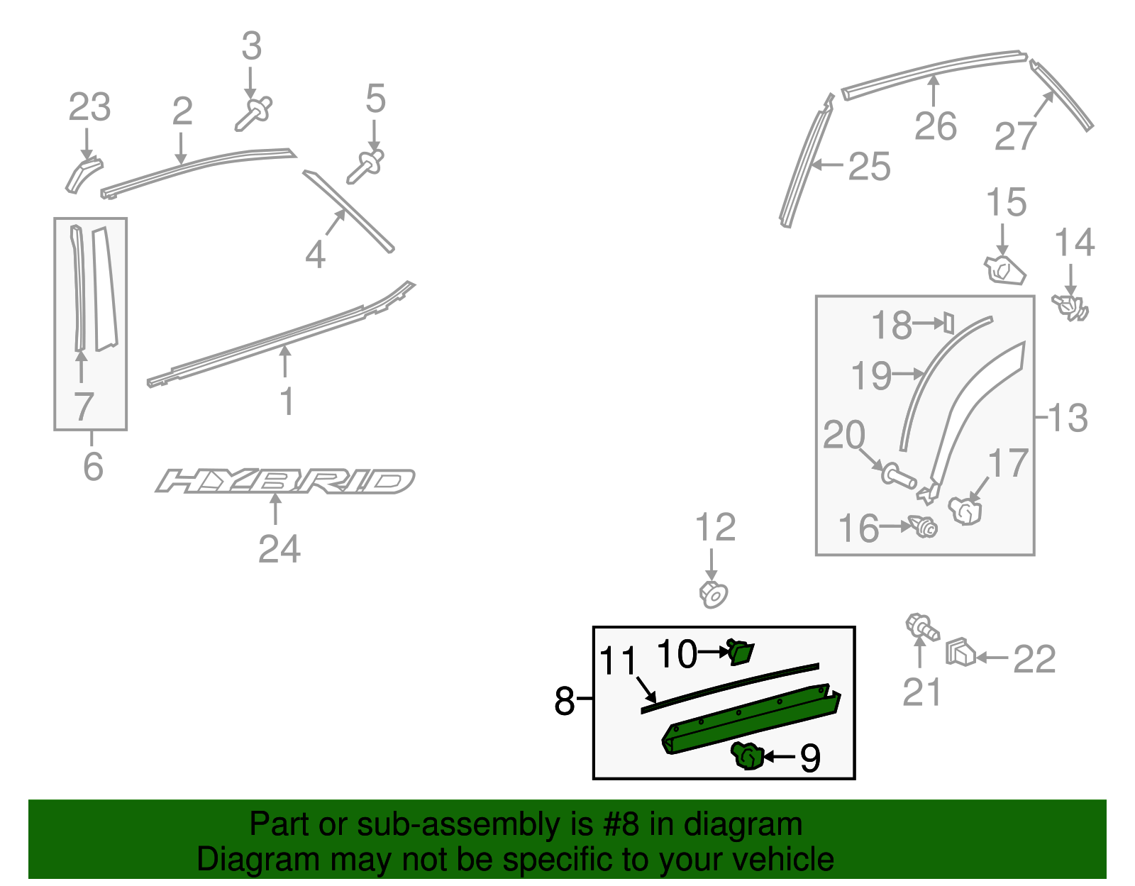 2015-2021 Lexus Lower Molding 75077-78010 | OEM Parts Online