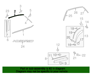 2015-2021 Lexus Window Molding 75763-78010 | OEM Parts Online