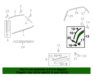75062-78011 - Wheel Opening Molding 2015-2021 Lexus | Longo Lexus Parts
