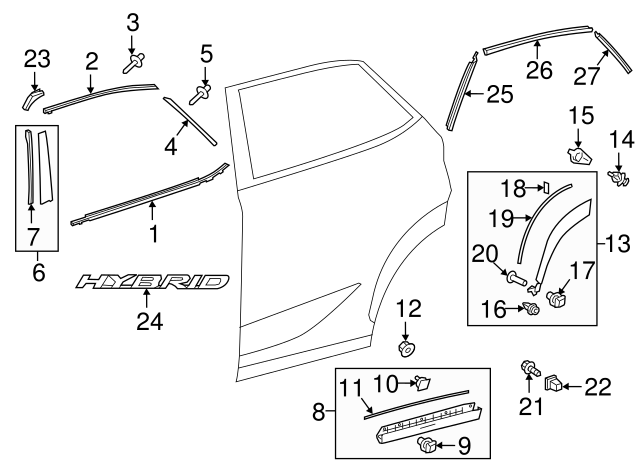 Lexus OEM Wheel Opening Molding Part# 75062-78011 | OEM Vehicle Parts