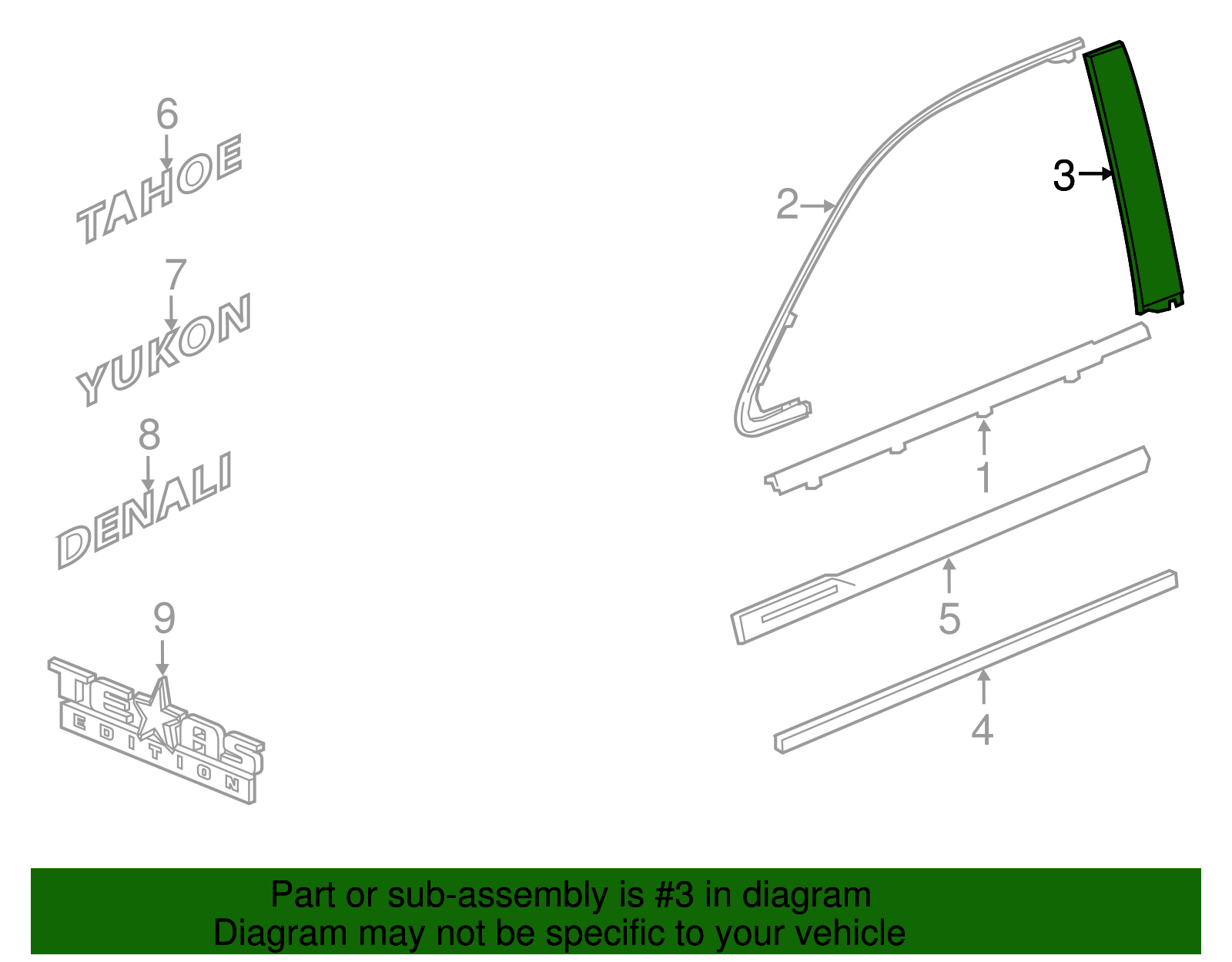 Buy Genuine GM Auto Parts - Applique (Part # 84263145) | GM Parts Store