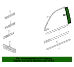 2015-2020 GM Front Driver Side Door Window Frame Rear Applique 84263144 ...