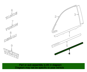 22997641 Molding - New OEM Part From GM Parts Direct | GM Parts Store