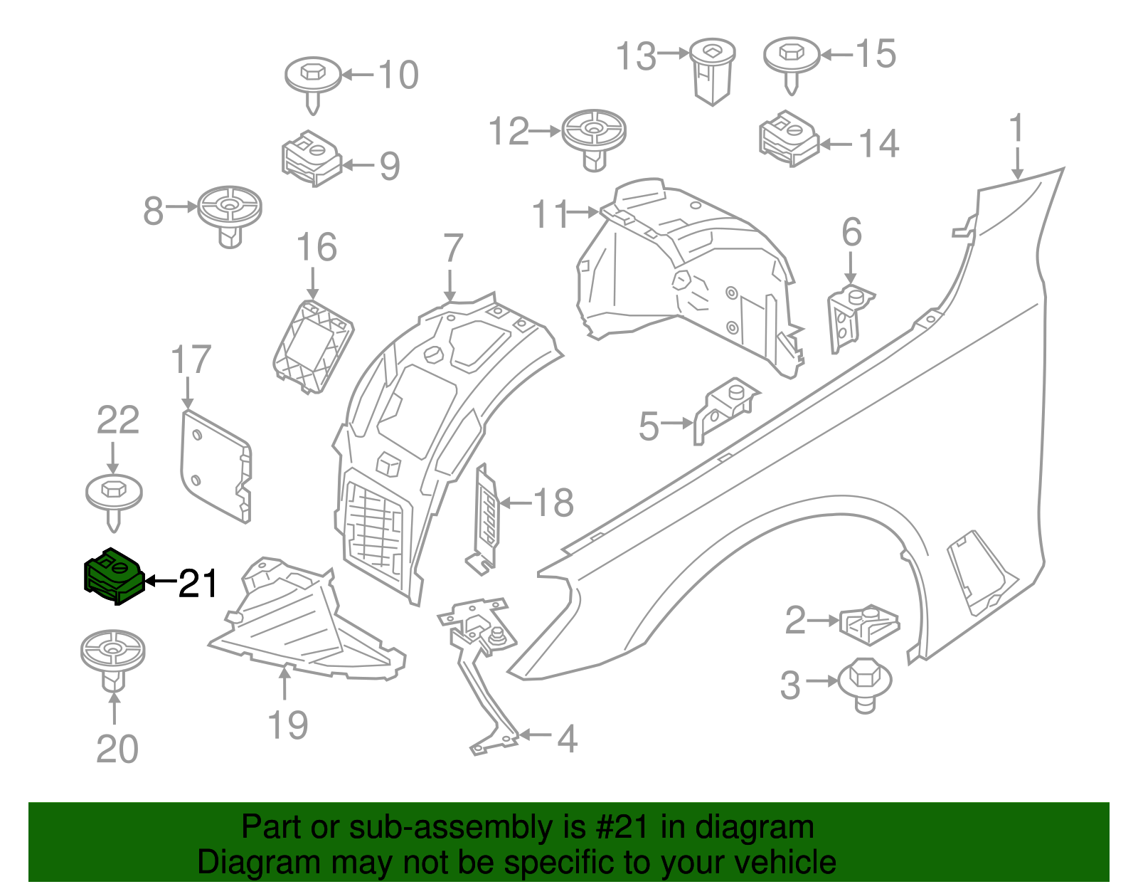 7147311312 - 2011-2025 BMW C-Clip for Plastic Nut (07-14-7-311-312 ...