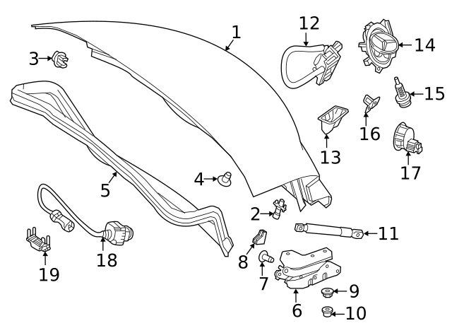 222-757-01-14 - Front Camera Bracket 2018-2020 Mercedes-Benz | Mercedes ...