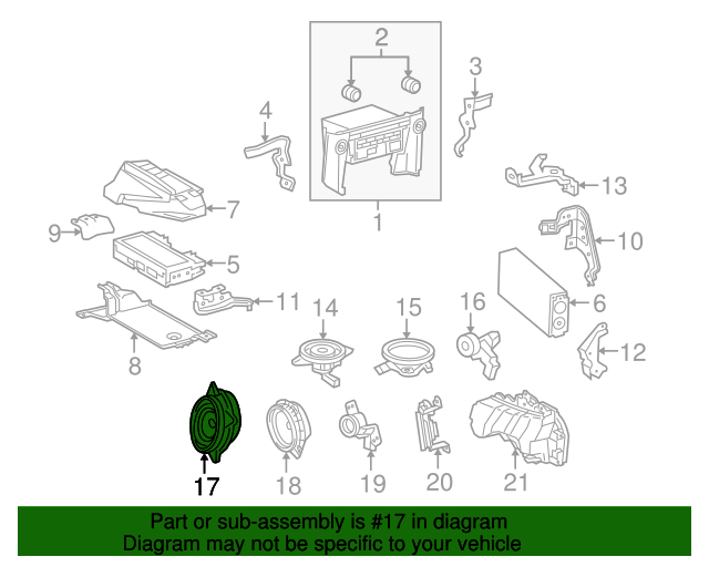 2010-2021 Lexus GX460 Front Dr Speaker 86160-60460 | OEM Parts Online