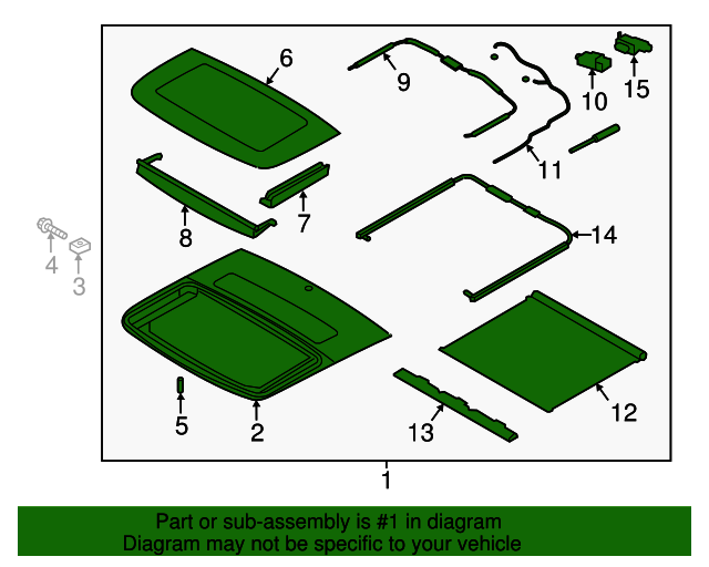 2015-2017 Hyundai Veloster Sunroof Assembly 81600-2V500-RY | OEM Parts ...