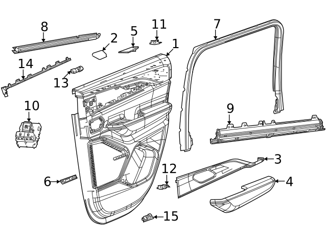2021-2023 Jeep Door Applique 6pt60wazab | TascaParts.com