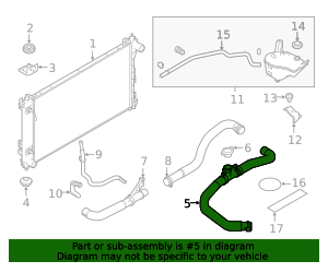 2019-2022 Nissan Altima Hose Radiator Upper 21501-6CA0A | TascaParts.com