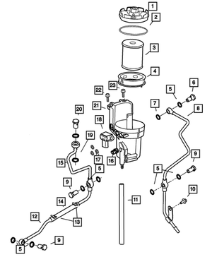 2003-2009 Dodge Fuel Return Tube 5086811AA | Mopar.com National eStore