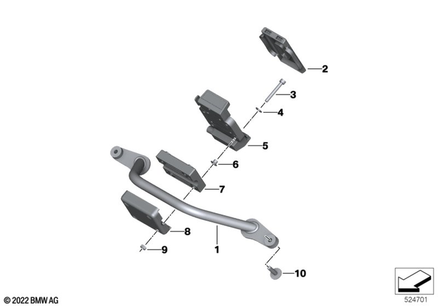 65908354256 - Mount Cradle Without Audio Mode 2012-2023 BMW-Motorrad ...