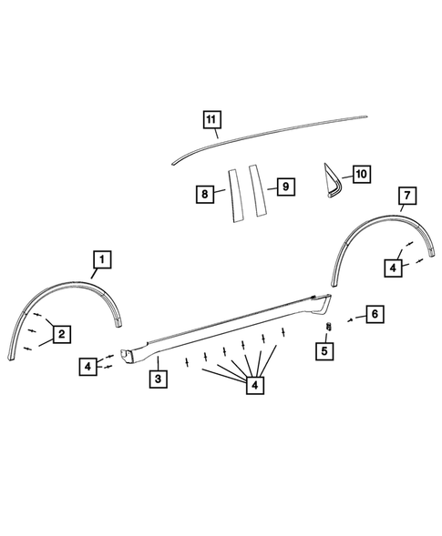 Moldings and Ornamentation for 2021 Dodge Durango | Mopar Parts Corp