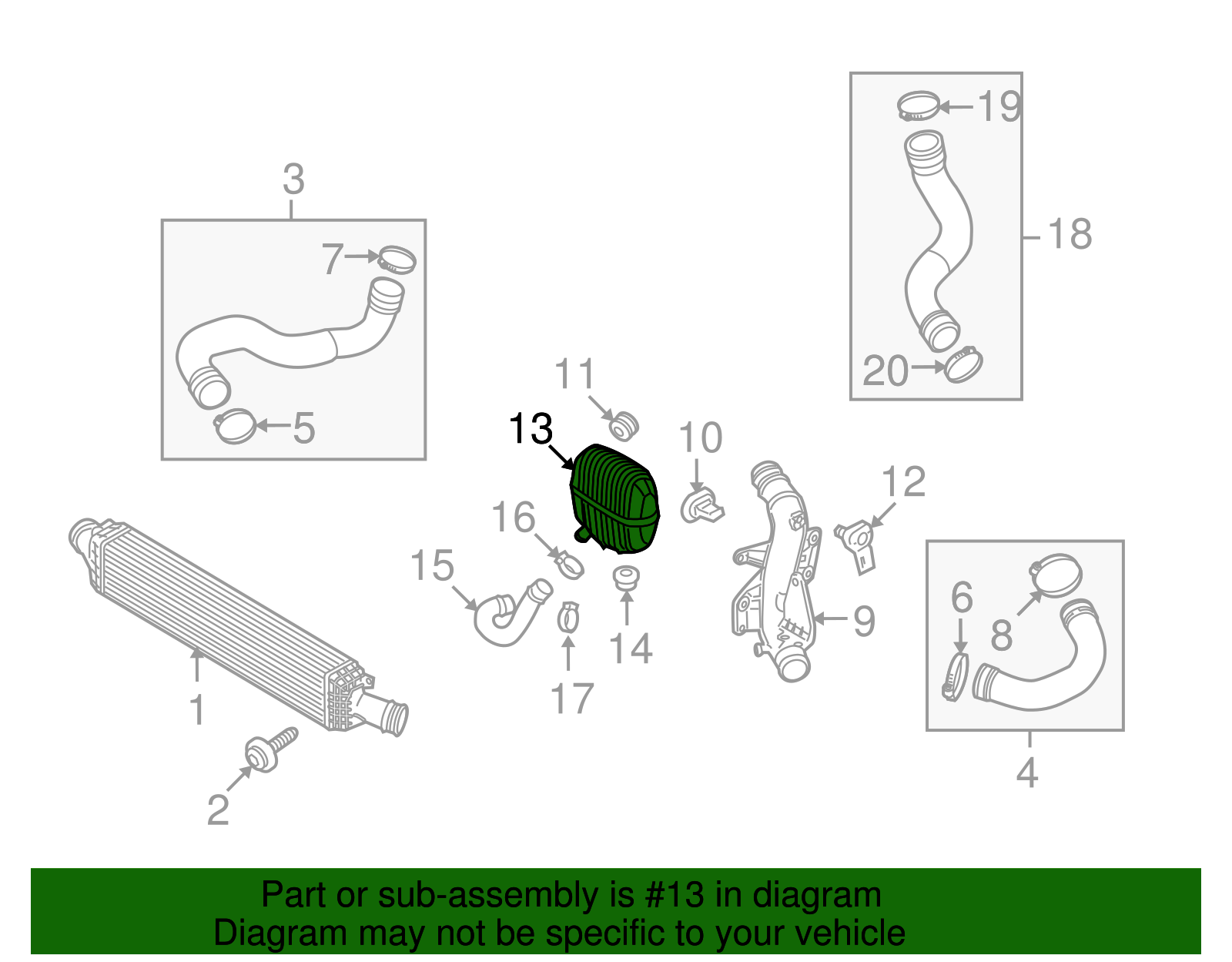 8E0-129-955-B - Inter-Cooler Insulator 2009-2016 Audi | Audi OEM Parts