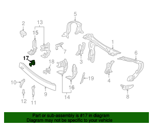 203-626-06-14 - Radiator Mount Bracket 2002-2005 Mercedes-Benz ...