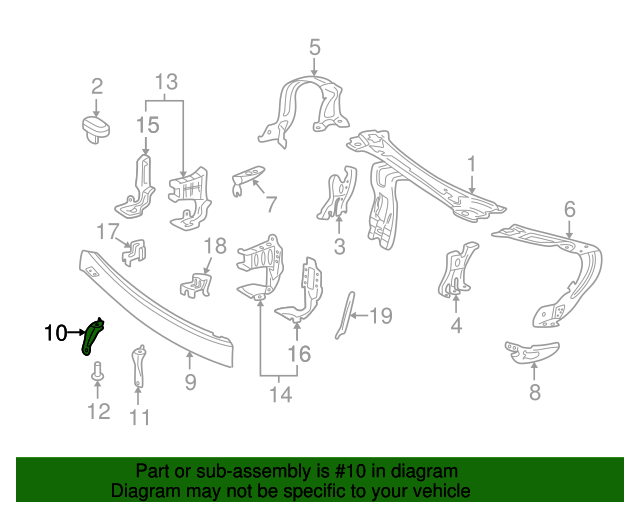 203-626-66-14 - Bumper Bracket 2005 Mercedes-Benz | Mercedes-Benz USA Parts