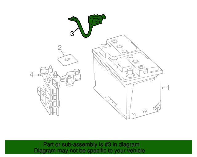 2015-2023 Mercedes-Benz Battery Cable 000-905-88-12 | AutoNationParts.com