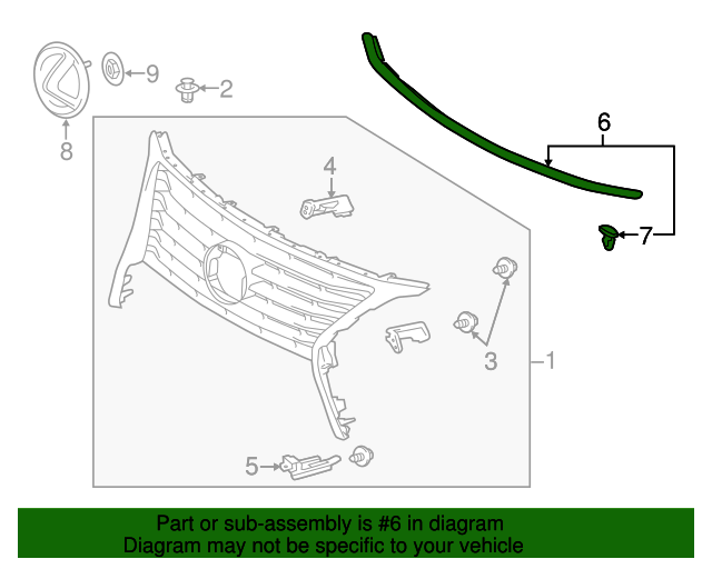 2013-2015 Lexus Seal 53395-0E060 | OEM Parts Online