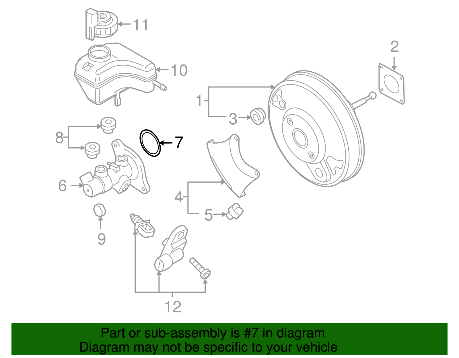 2002-2021 Volkswagen Master Cylinder Gasket 1J0-611-243-B | Wolfsburg Parts Direct
