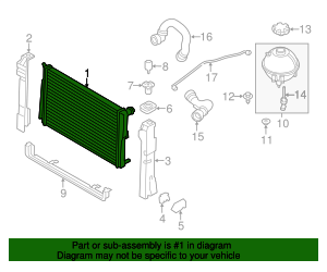 17118623366 - 2011-2012 BMW X3 Radiator Assembly (17-11-8-623-366 ...