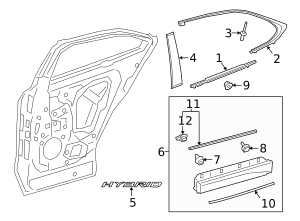 2019-2023 Lexus Door Reveal Molding 75707-76020 | AutoNationParts.com