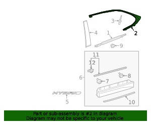 2019-2023 Lexus Door Reveal Molding 75707-76020 | AutoNationParts.com