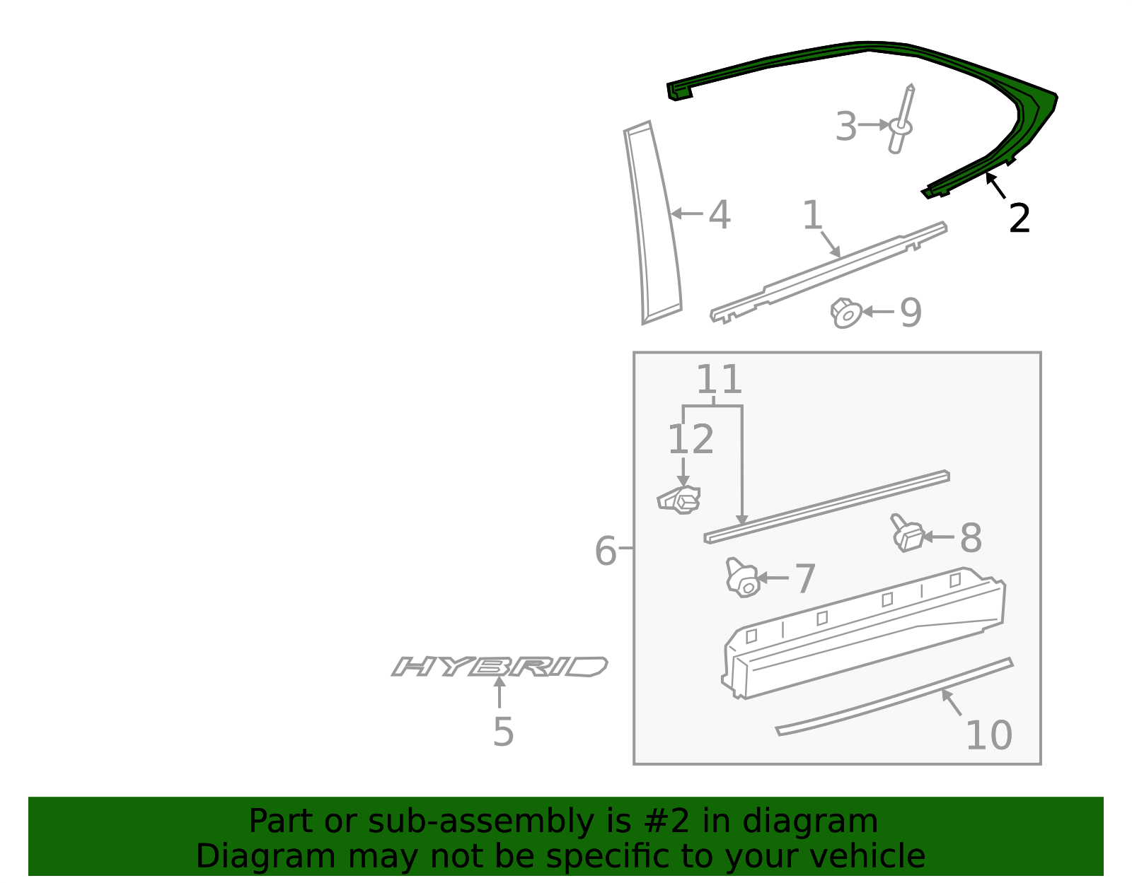 75707-76020 - 2019-2024 Lexus - Frame Molding | My L Parts